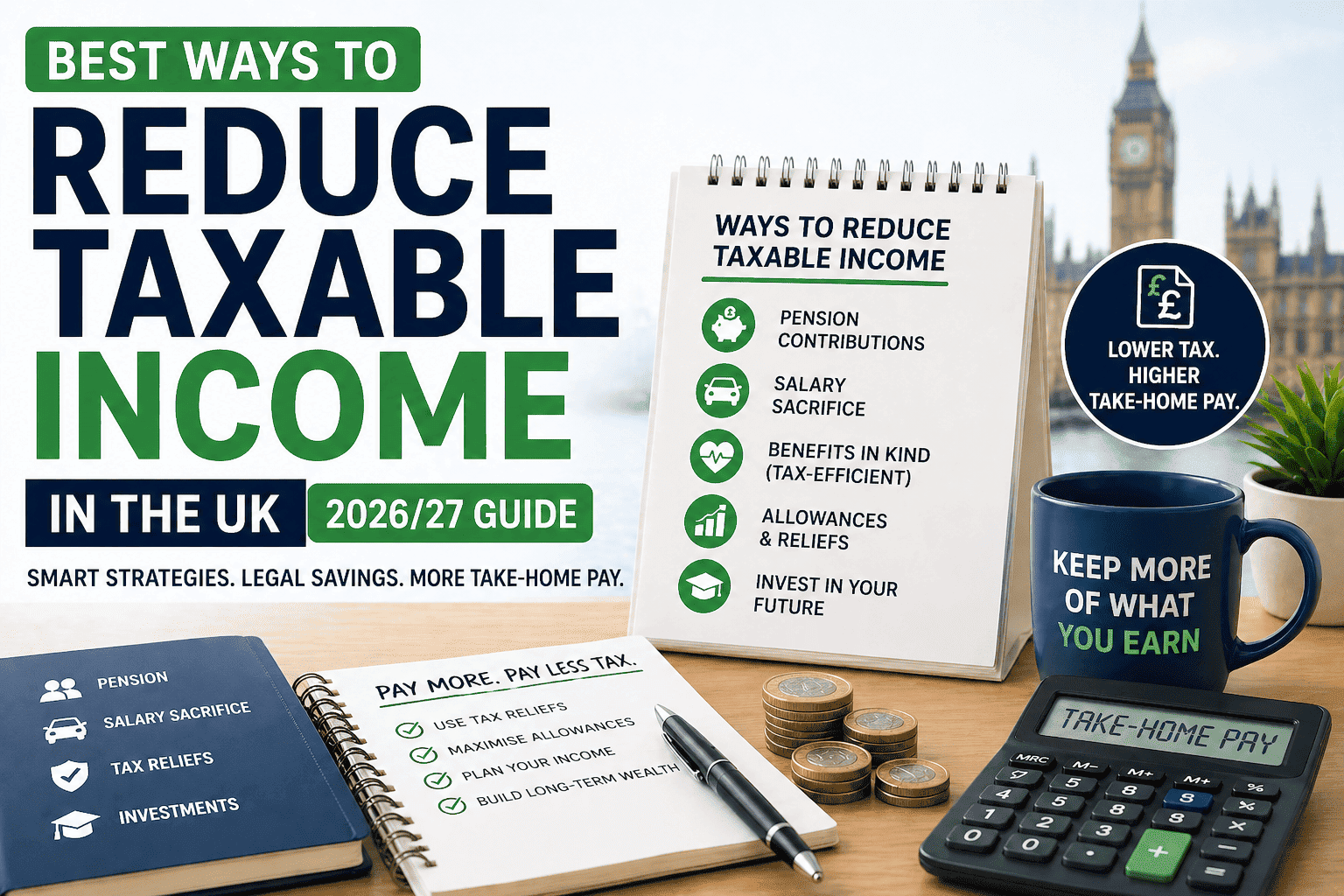 Best Ways to Reduce Taxable Income in the UK (2026/27 Guide) | TaxCal UK